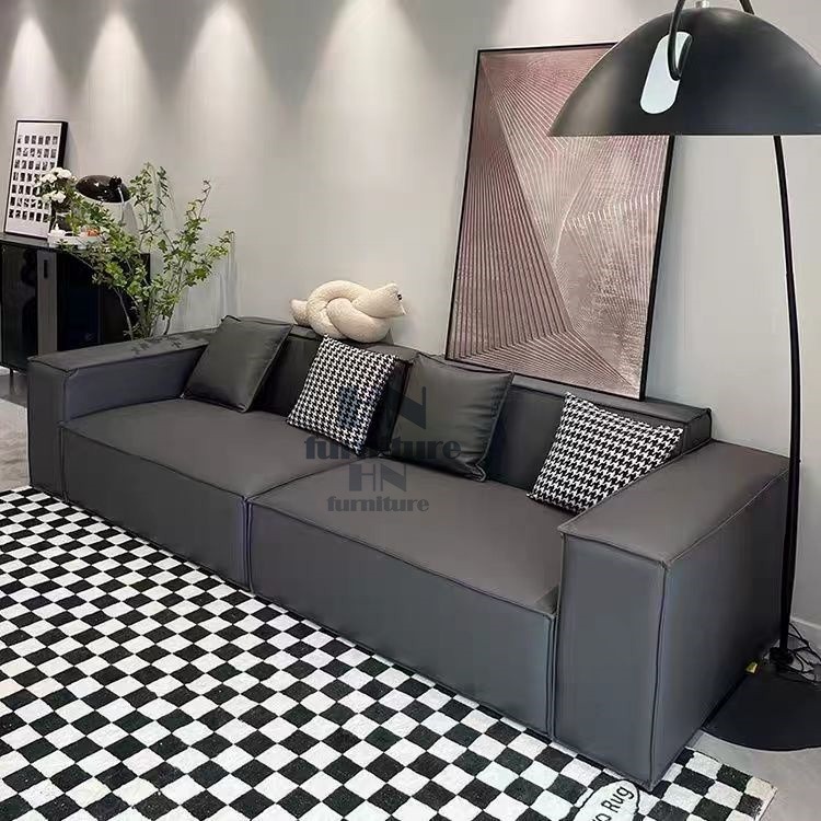 hn-1599 Tofu Block Sofa Italian Minimalist Technology Fabric, Furniture ...