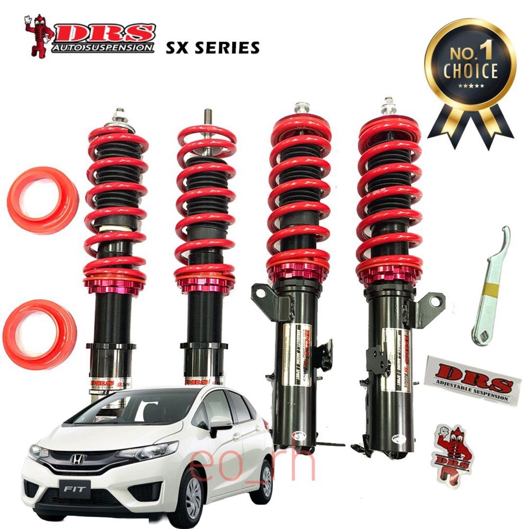 Honda Fit Jazz GK DRS Adjustable Suspension Coilover Shock Absorber ...
