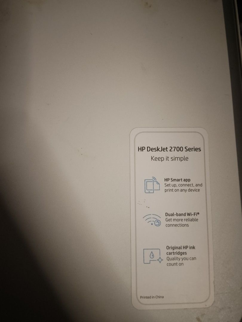 HP DESKJET 2700 WIRELESS PRINTER/COPIER/SCANNER, Computers & Tech ...