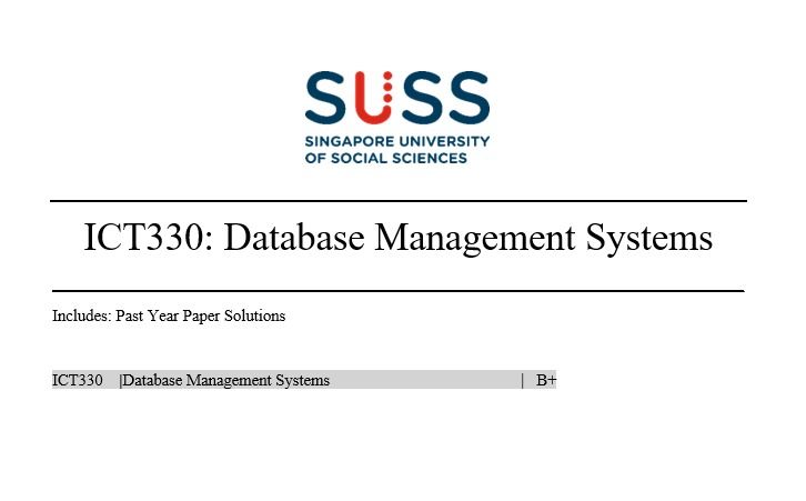 ICT330: Database Management Systems, Hobbies & Toys, Books & Magazines, Assessment Books on ...