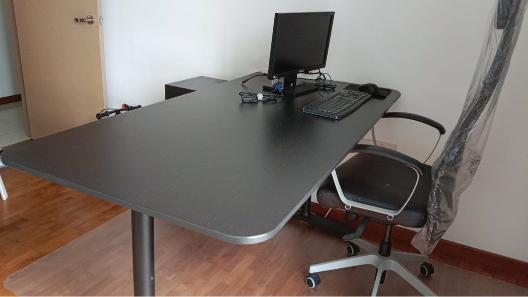 IKEA Bekant Study Table, Furniture & Home Living, Furniture, Tables ...