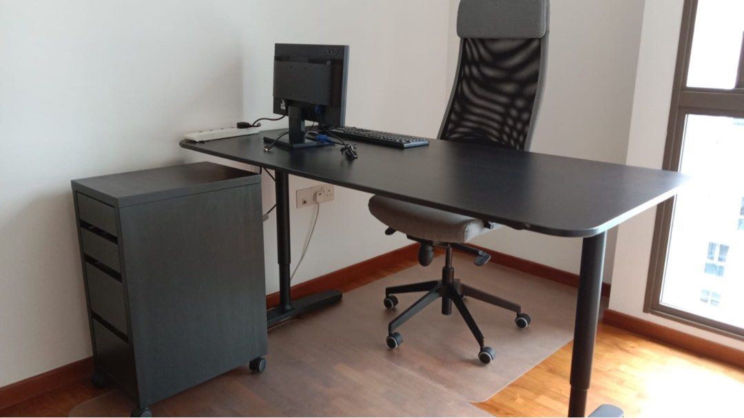 IKEA Bekant Study Table, Furniture & Home Living, Furniture, Tables ...