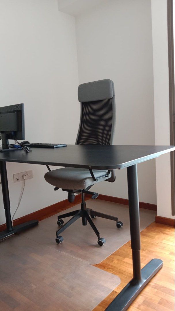 IKEA Bekant Study Table, Furniture & Home Living, Furniture, Tables ...