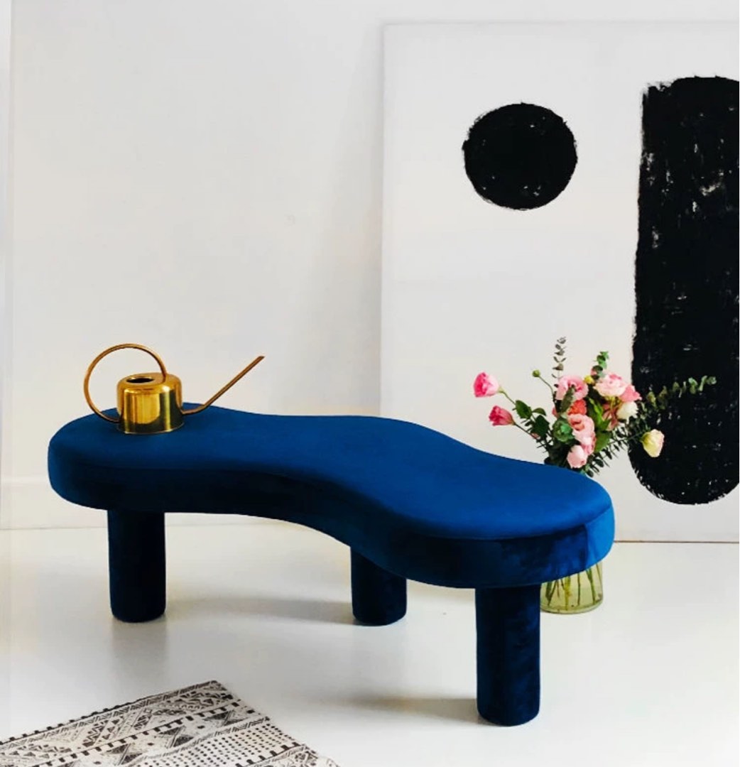 JEWEL Modern Velvet Bench, Furniture & Home Living, Furniture, Chairs ...