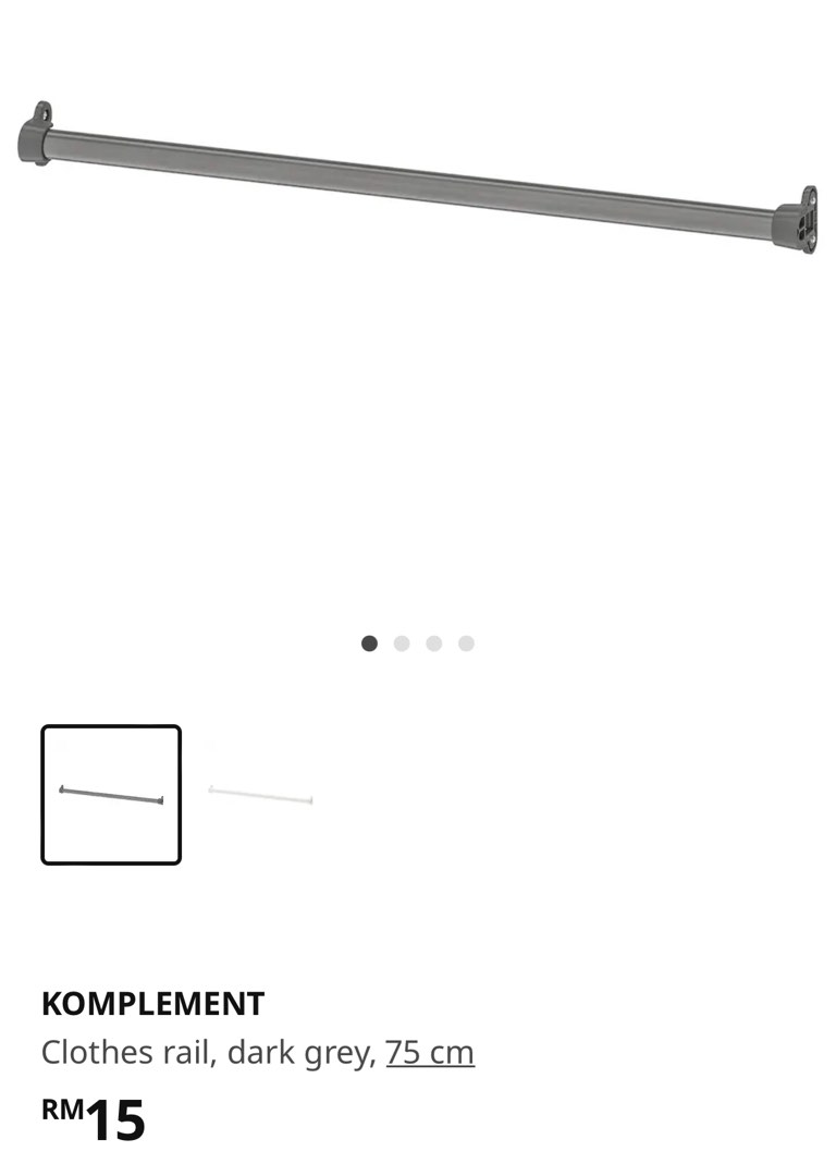 KOMPLEMENT hanging rods, Furniture & Home Living, Furniture, Shelves, Cabinets & Racks on Carousell