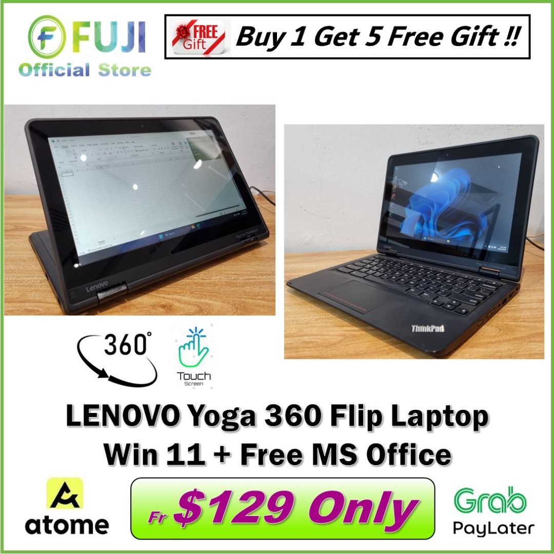 Lenovo Yoga 360 Flip Laptop + Tablet - Best For School Use - Windows 11 ...