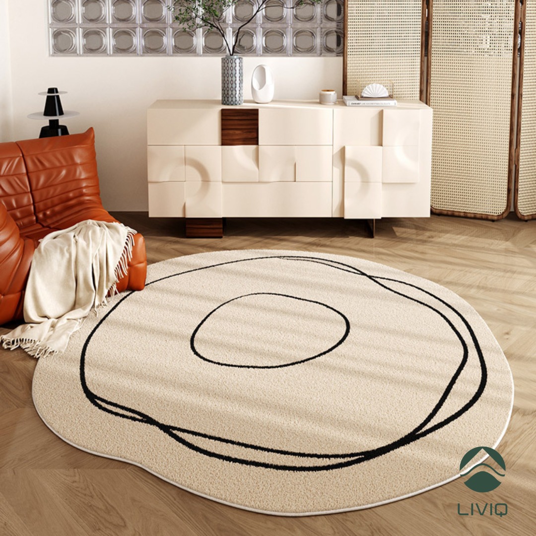 LIVIQ - SG READY STOCK Simple Living Room Round Carpet, Furniture ...