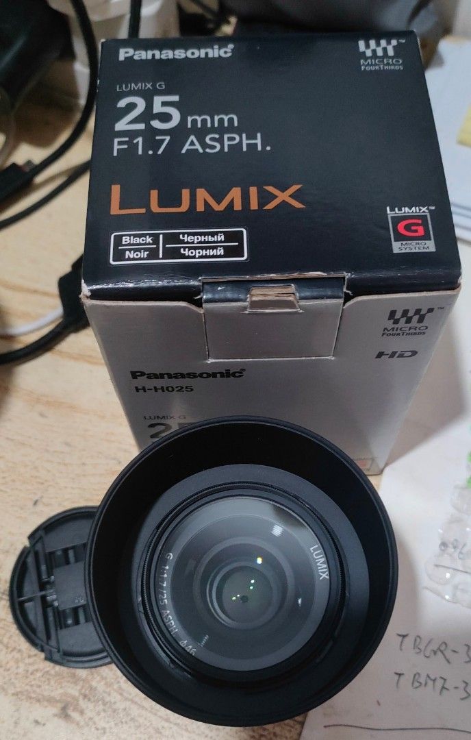 Lumix prime lens 25mm/f1.7 blank new, Photography, Lens & Kits on Carousell