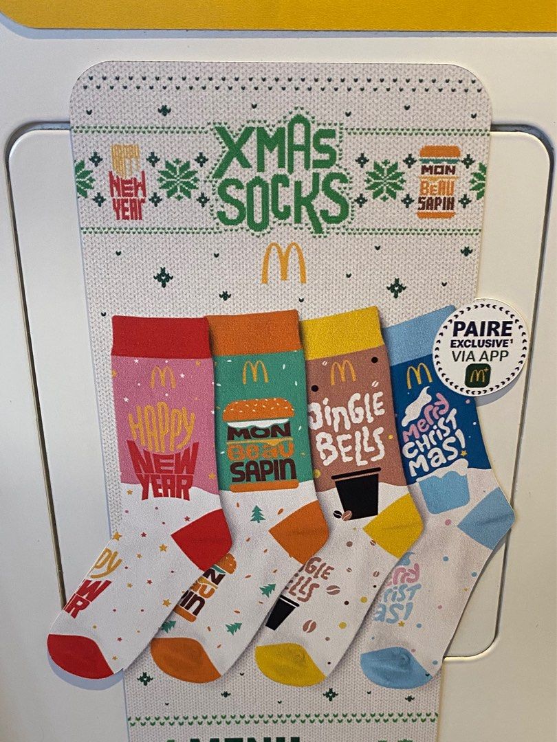 McDonald's Christmas Socks (from McD France), Women's Fashion, Watches ...
