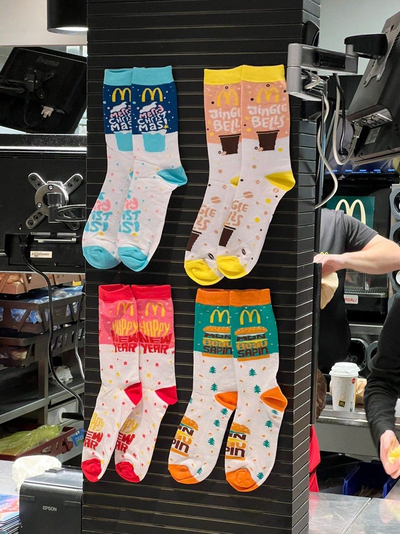 McDonald's Christmas Socks (from McD France), Women's Fashion, Watches ...