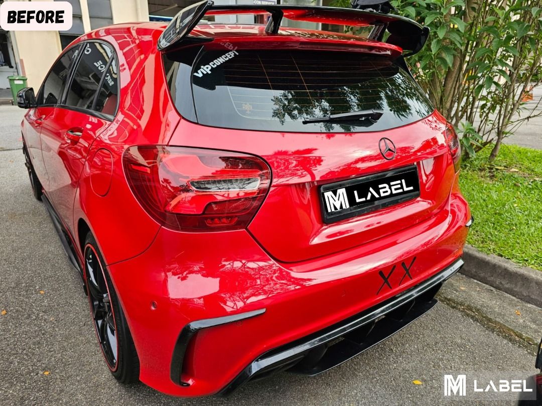 Mercedes Benz A180 Full Vinyl Wrap - PET Moonlight White, Car ...