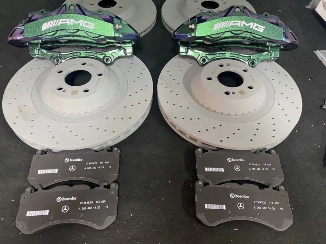 Mercedes Benz c260L-e300L brake modification upgrade Amg front 6 rear 1 kit Suitable models ...