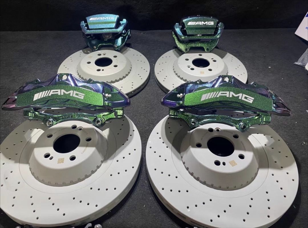 Mercedes Benz c260L-e300L brake modification upgrade Amg front 6 rear 1 ...