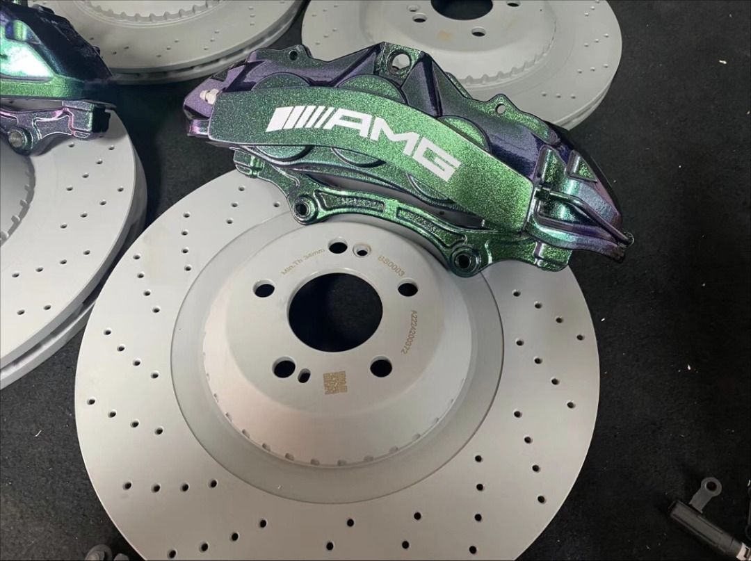 Mercedes Benz c260L-e300L brake modification upgrade Amg front 6 rear 1 ...