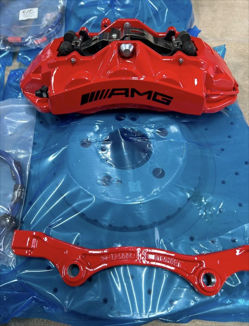 Mercedes Benz c260L-e300L brake modification upgrade Amg front 6 rear 1 ...