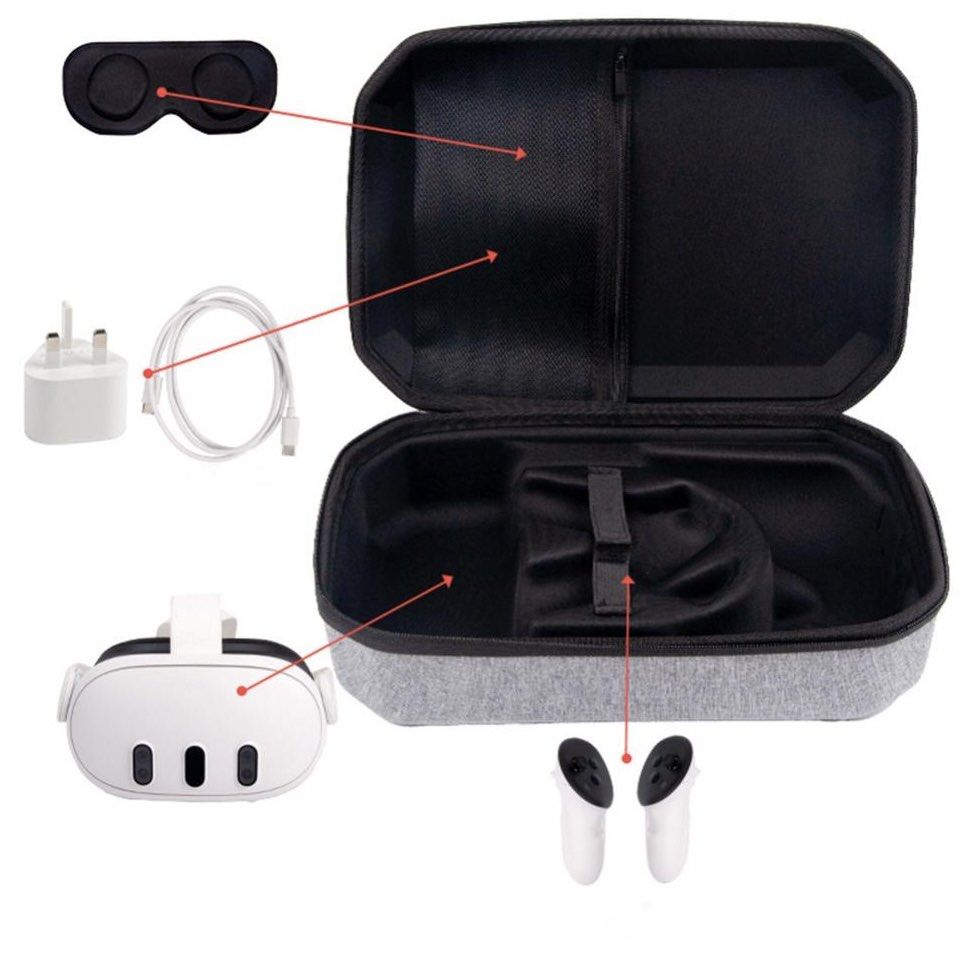 Meta Oculus Quest 3 Headset Casing Bag Waterproof Shockproof, Video ...