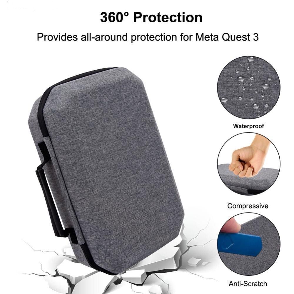 Meta Oculus Quest 3 Headset Casing Bag Waterproof Shockproof, Video ...
