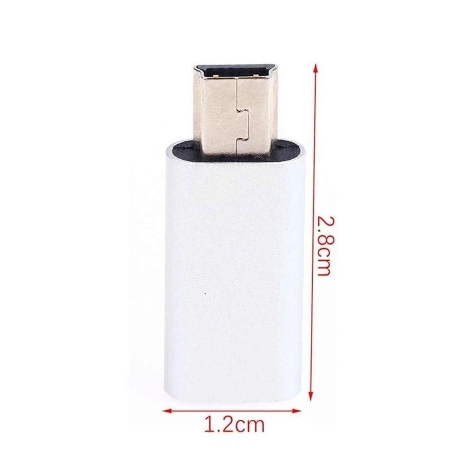 Mini USB To Type-C Connector | USB Male Type C Female USB2.0 Mini USB ...