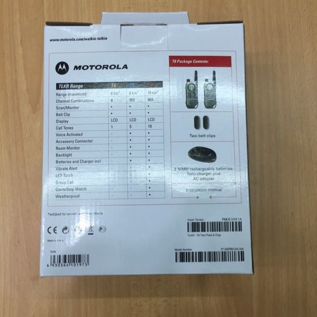 Motorola TLKR T8 walkie-talkies, Mobile Phones & Gadgets, Walkie-Talkie ...