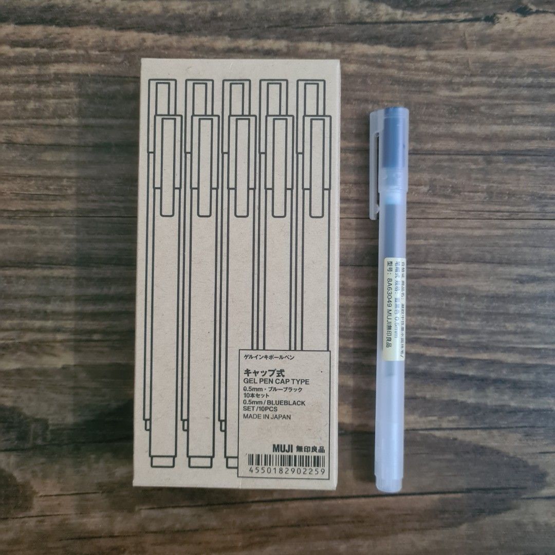 Muji Gel Pen Cap Type, Hobbies & Toys, Stationery & Craft, Stationery ...