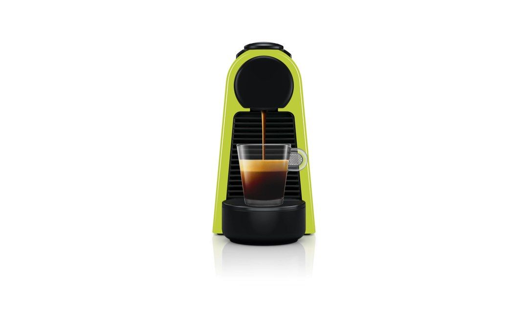 Nespresso Essenza Mini Lime Green + Milk Frother + assorted capsules ...
