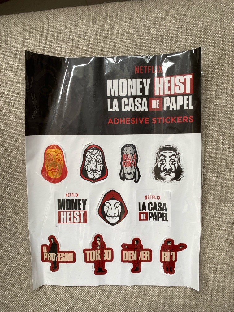 Netflix Money Heist Sticker Set, Hobbies & Toys, Stationery & Craft ...