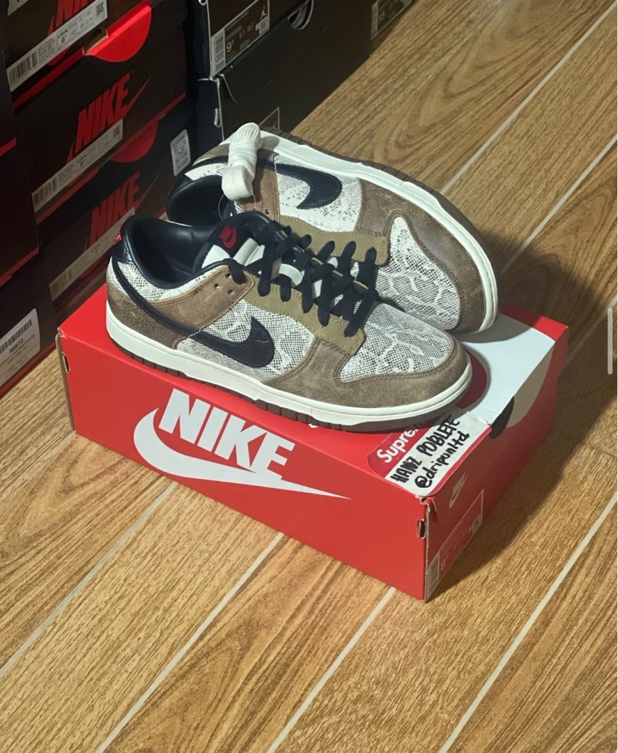 Nike dunk low brown snake skin, Men's Fashion, Footwear, Sneakers on ...