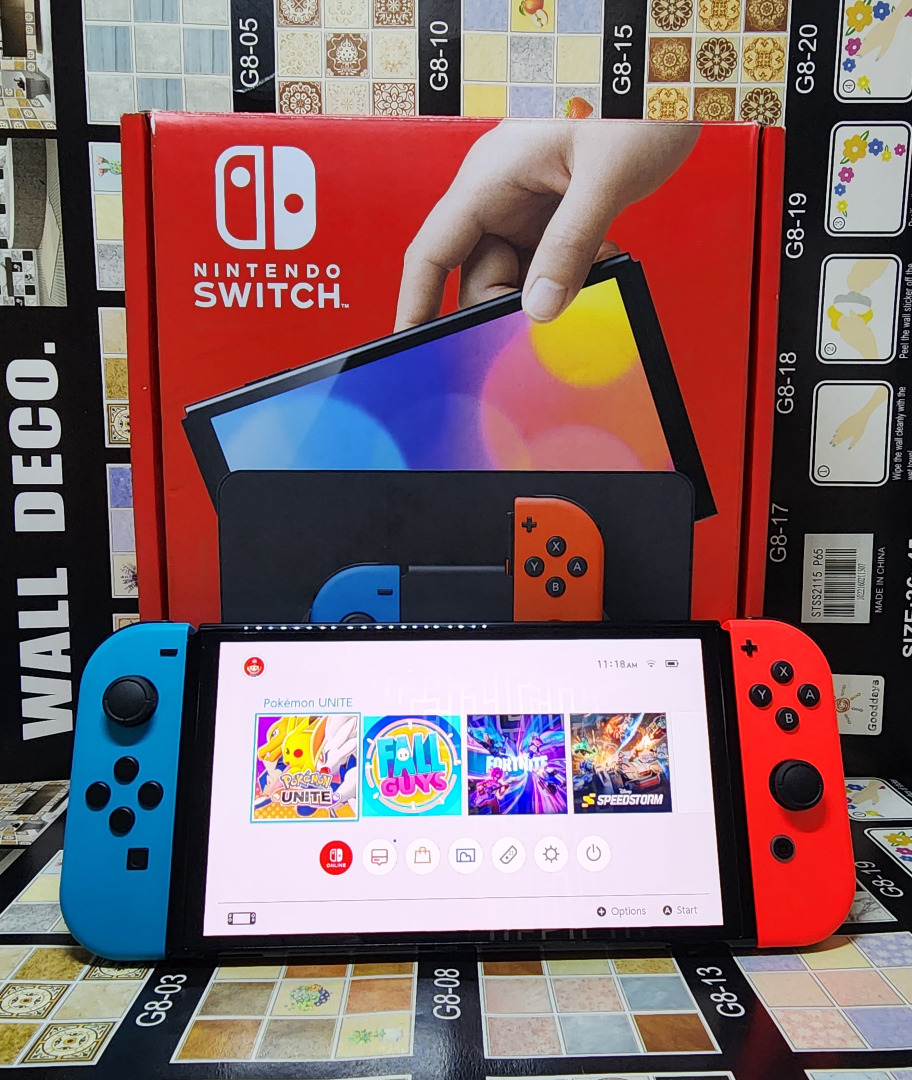 NINTENDO SWITCH OLED NEON COMPLETE UNDER WARRANTY, Video Gaming, Video ...