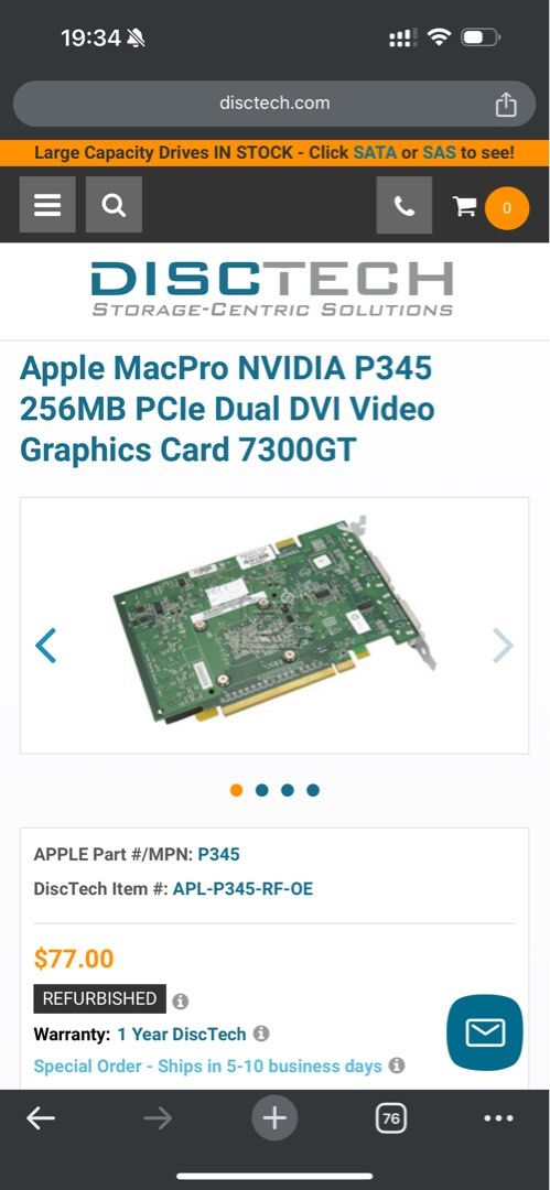 Nvidia graphics card p345 256mb 7300gt, Computers & Tech, Parts ...