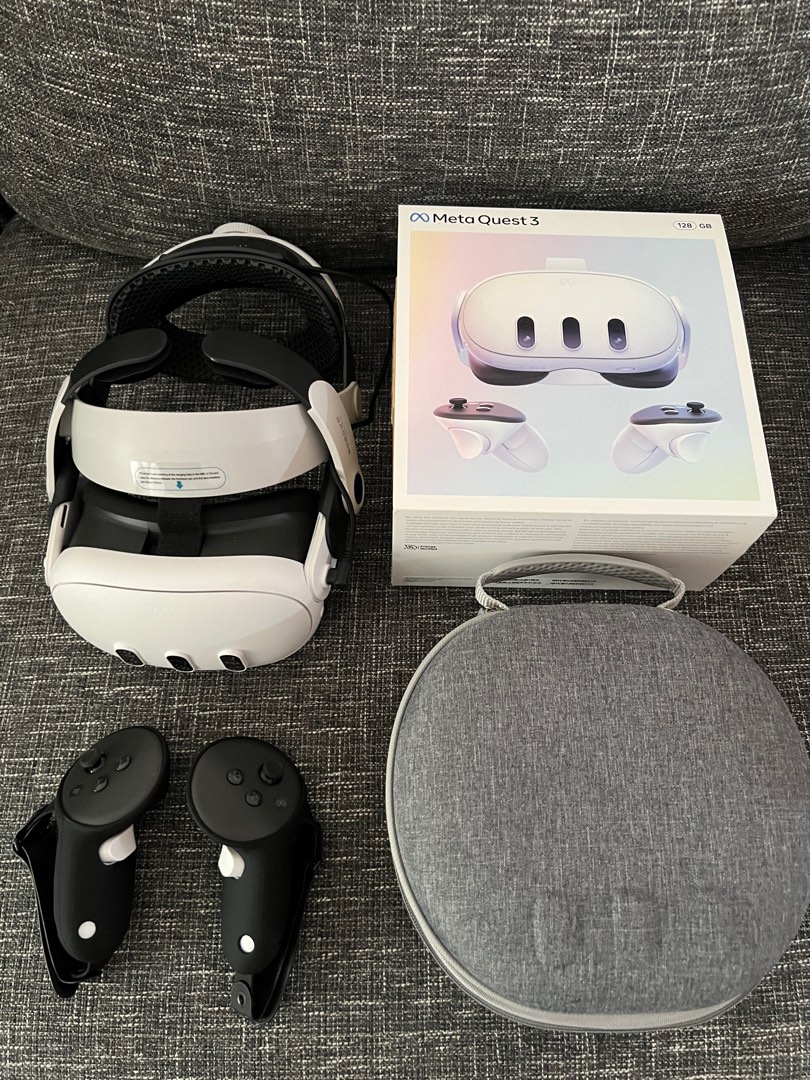 Oculus Quest 3 128GB + BOBO VR M3 Pro + Case, Video Gaming, Gaming ...