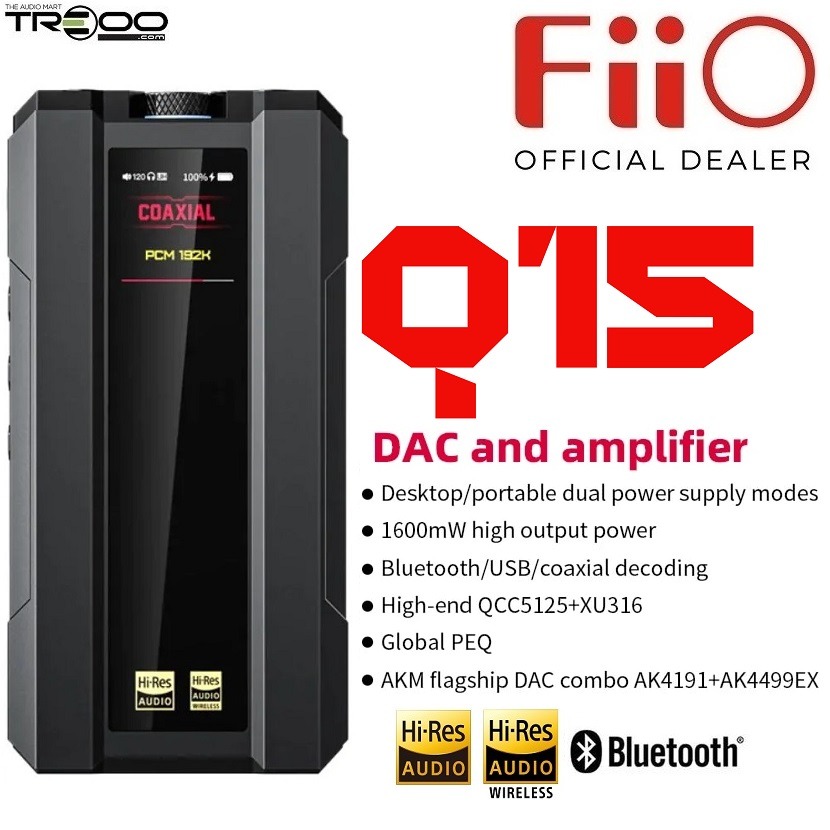 [Official] FiiO Q15 MQA Wireless Bluetooth Portable/Desktop Headphone Amplifier, S/PDIF Coaxial ...