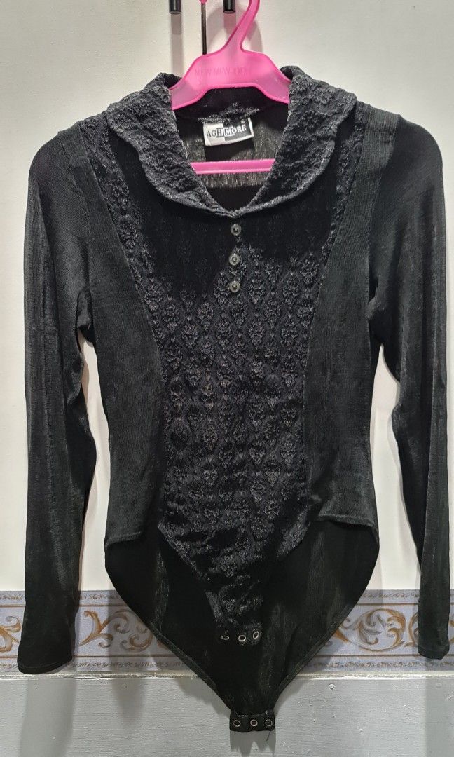 One piece / body suit lace top, Women's Fashion, Tops, Blouses on Carousell