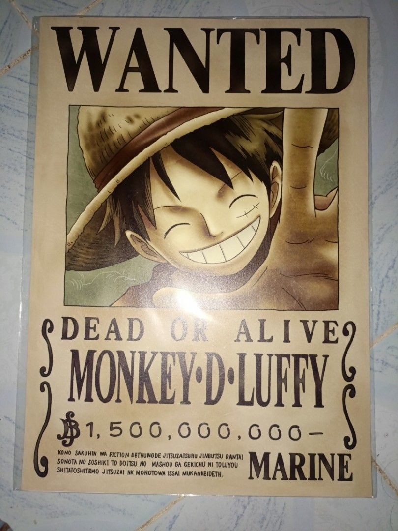 ONE PIECE WANTED POSTER MADE IN JAPAN, Hobbies & Toys, Books ...