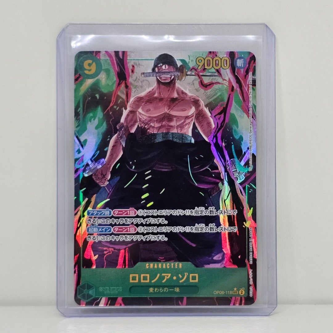 One Piece TCG OP06 Zoro PSEC, Hobbies & Toys, Toys & Games on Carousell