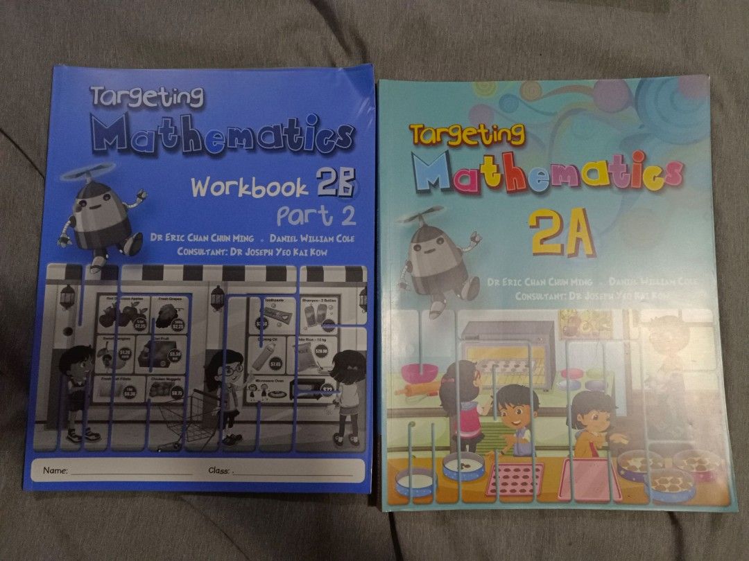 P2A math textbook n P2B part 2 workbook, Hobbies & Toys, Books ...