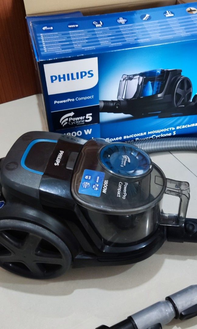 Philips PowerPro Compact vacuum cleaner (Power Cyclone 5) FC9350/61, TV ...