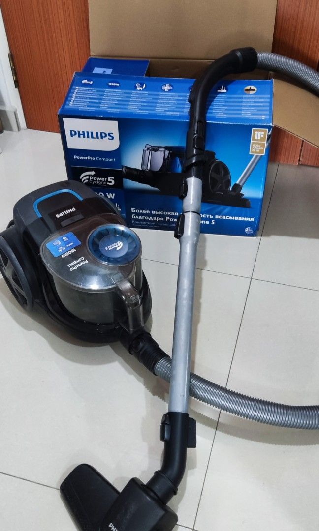 Philips PowerPro Compact vacuum cleaner (Power Cyclone 5) FC9350/61, TV ...