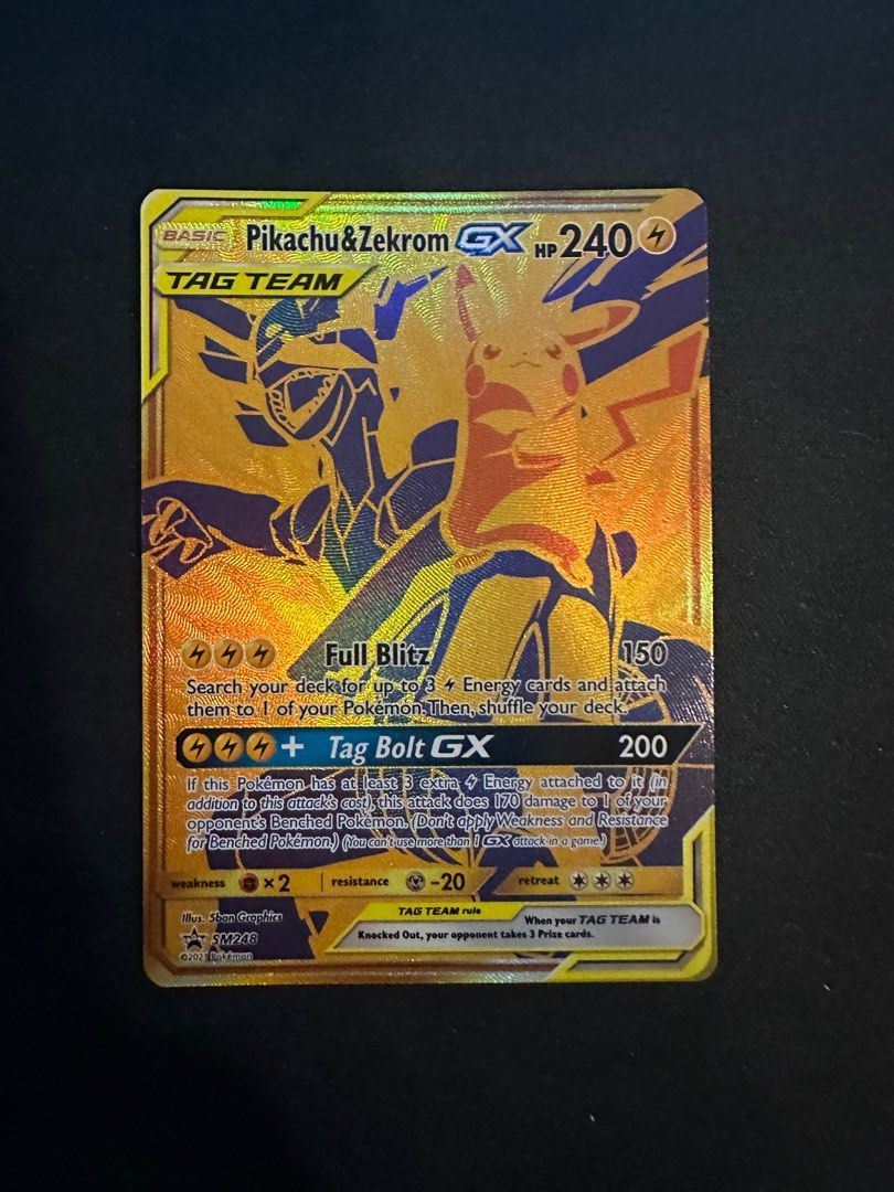 Pikachu & Zekrom GX fullart, Hobbies & Toys, Toys & Games on Carousell