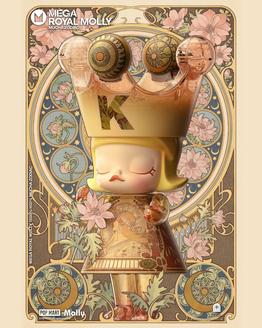 [POPMART] POPMART MEGA ROYAL MOLLY 400% MUCHA ZODIAC SERIES EXCLUSIVE ...