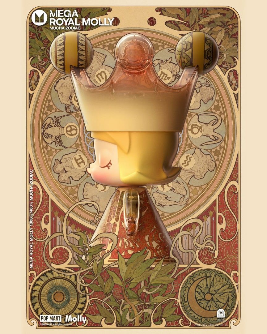 [POPMART] POPMART MEGA ROYAL MOLLY 400% MUCHA ZODIAC SERIES EXCLUSIVE ...