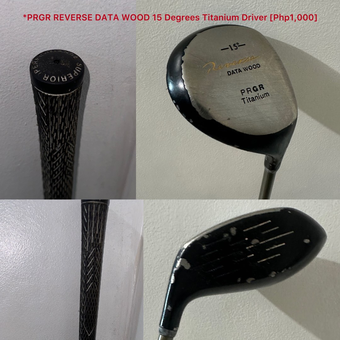 PRGR REVERSE DATA WOOD 15 Degrees Titanium Driver, Sports Equipment, Sports & Games, Golf on ...