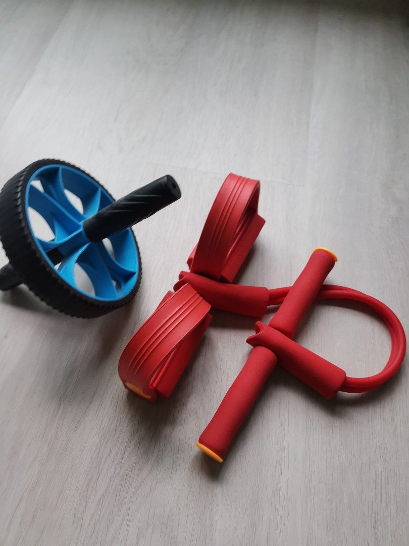 Push Up Wheel Roller Tummy Abdominal Training Stretcher Home Fitness ...