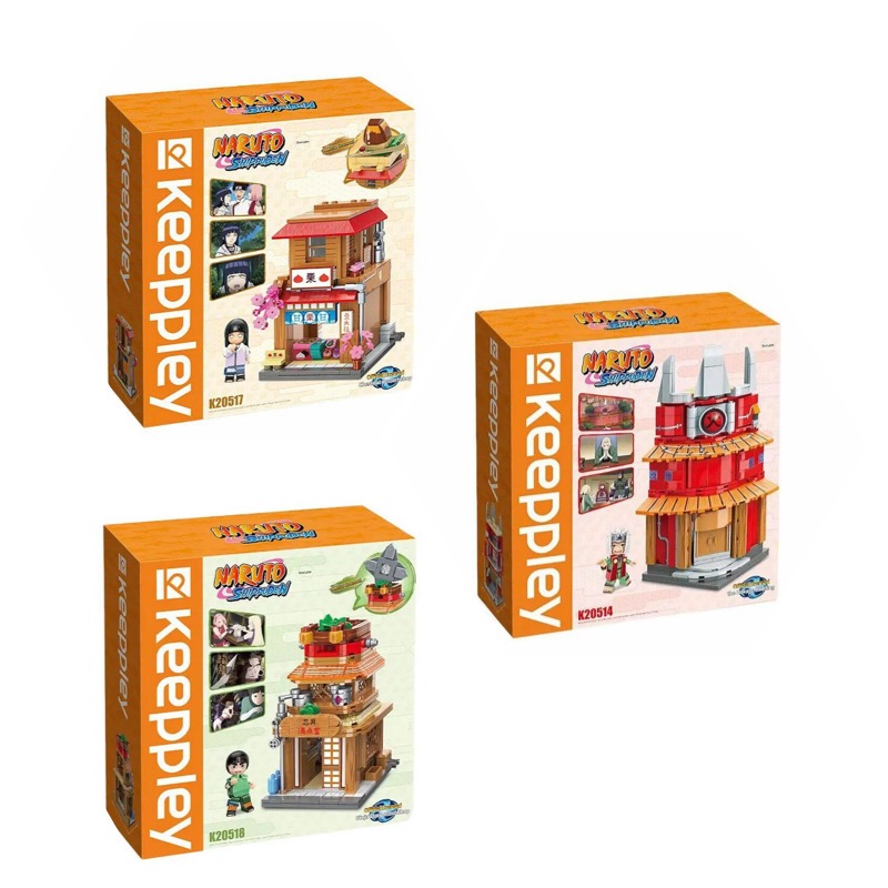 Qman Keeppley Naruto Shippuden 火影忍者 大頭造型積木 K20517 甘栗甘商店街 日向雛田 / K20518 小李 / K20514 自來也, 興趣及遊戲 ...