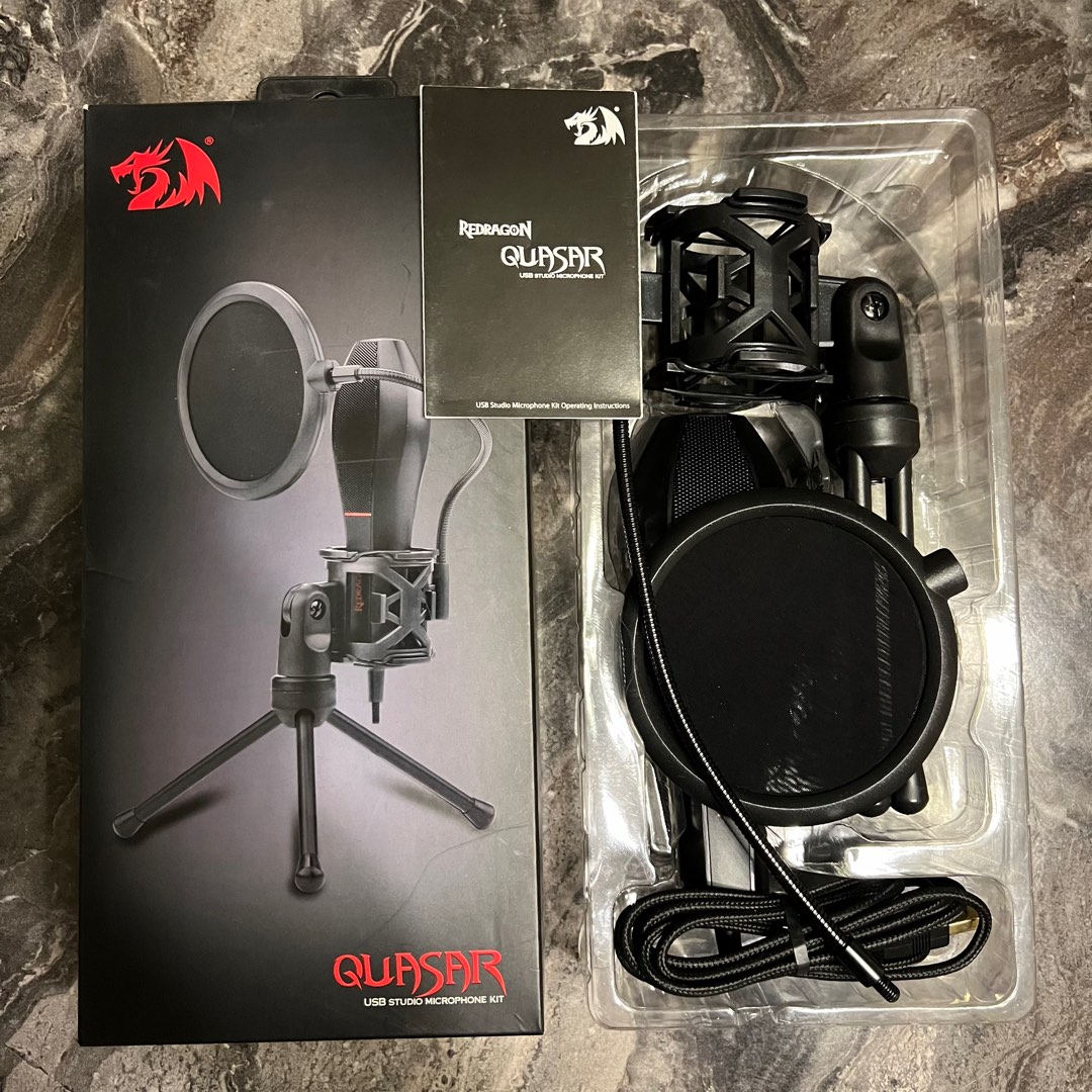 Redragon GM200 Quasar Gaming Stream Microphone, Audio, Microphones on ...