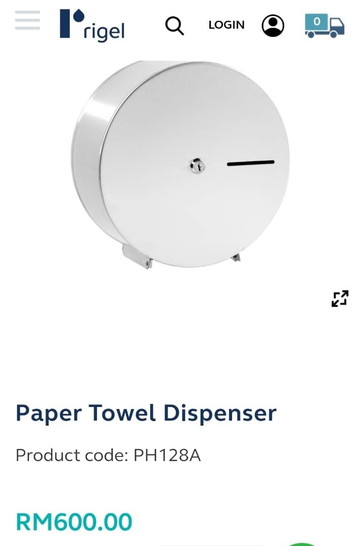 RIGEL Jumbo Roll Toilet Tissue Holder, Furniture & Home Living, Bathroom & Kitchen Fixtures on ...