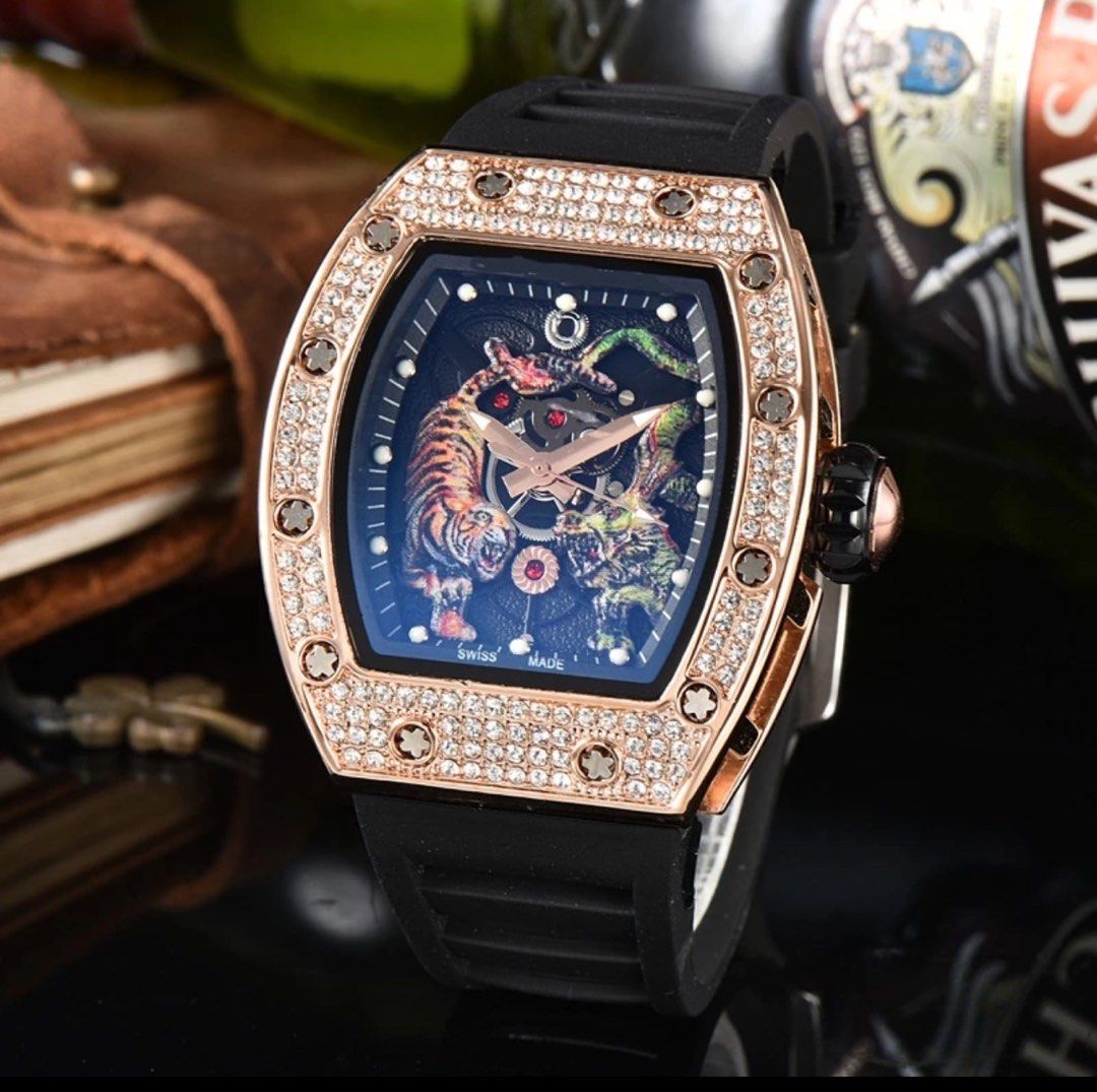 RM Dragon/Tiger Diamond Watch, Men's Fashion, Watches & Accessories ...