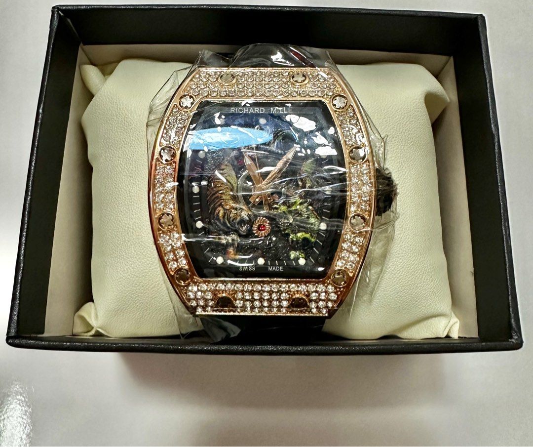 RM Dragon/Tiger Diamond Watch, Men's Fashion, Watches & Accessories ...