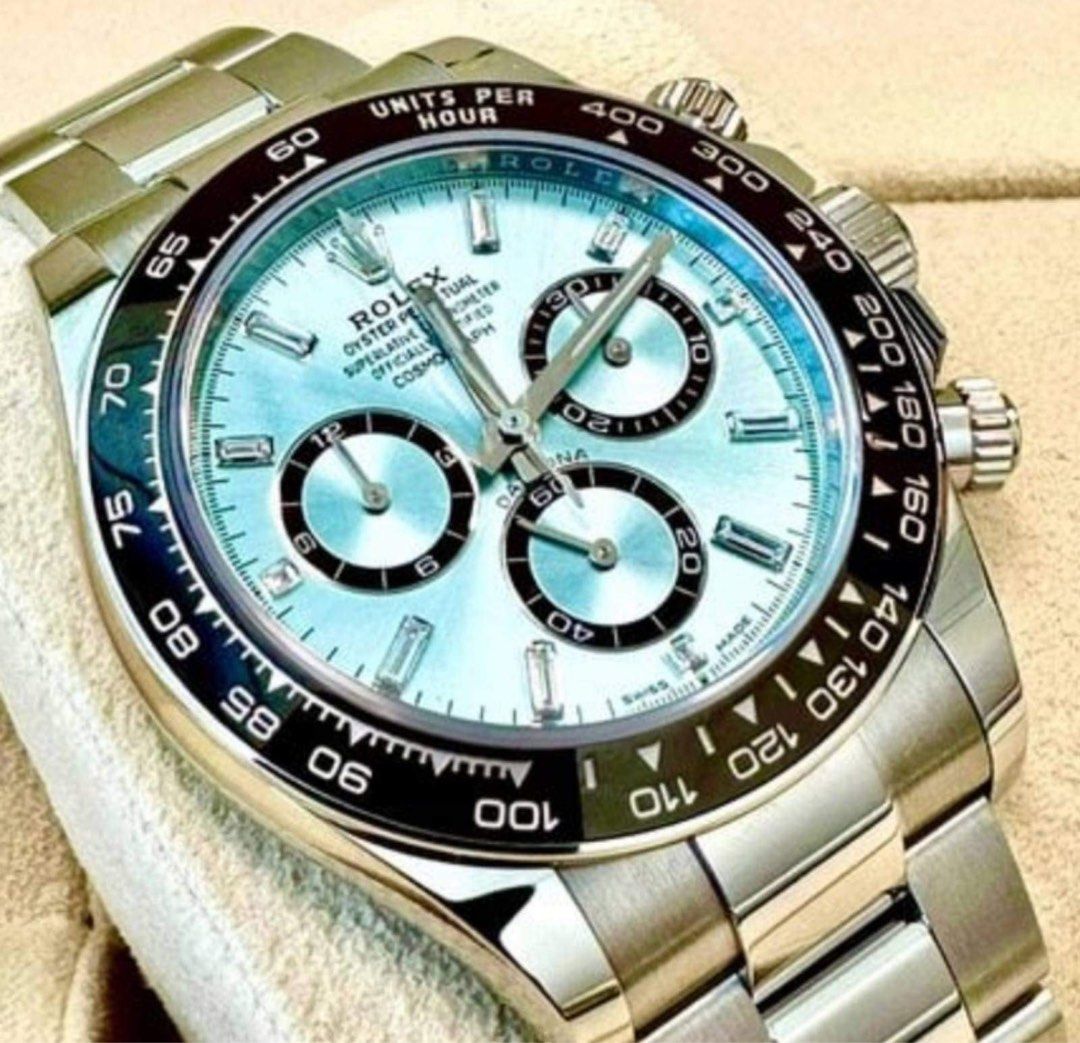 Rolex Brand new 2023 Daytona platinum "PlATONA" ice blue dial ...