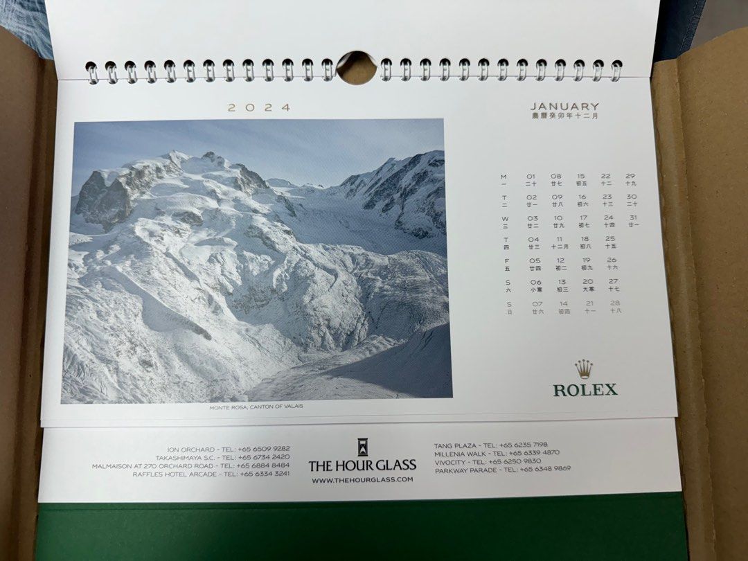 Rolex calendar 2024, Luxury, Accessories on Carousell