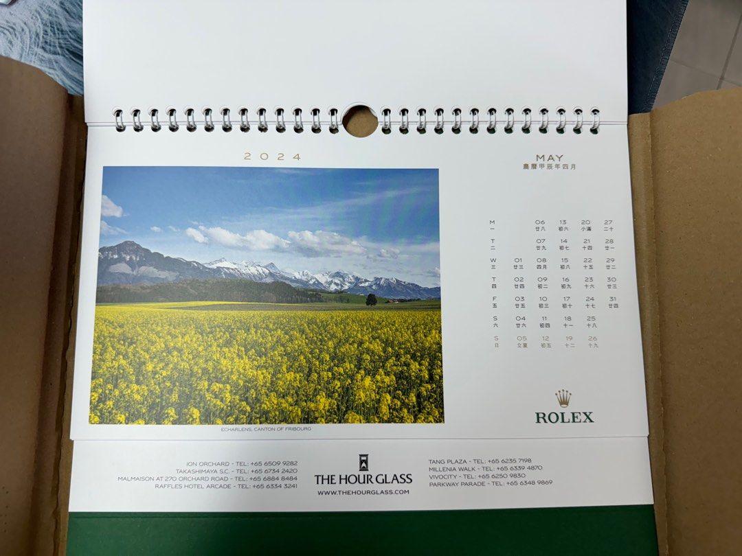 Rolex calendar 2024, Luxury, Accessories on Carousell